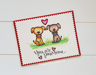 Knipoog Creations: Valentine card (You are Pawsome)