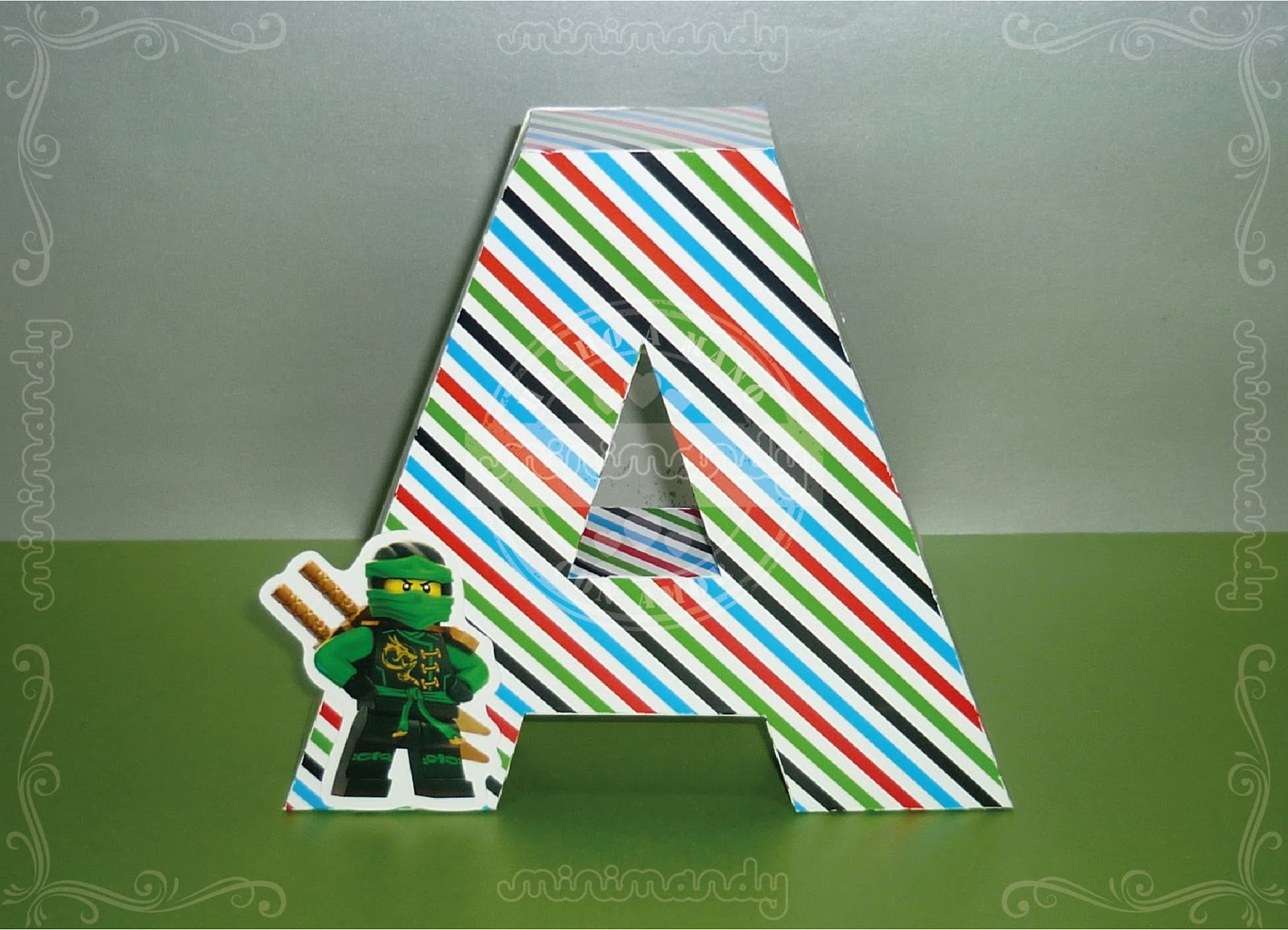 MinimandySign: Letras corpóreas de papel. Lego Ninjago