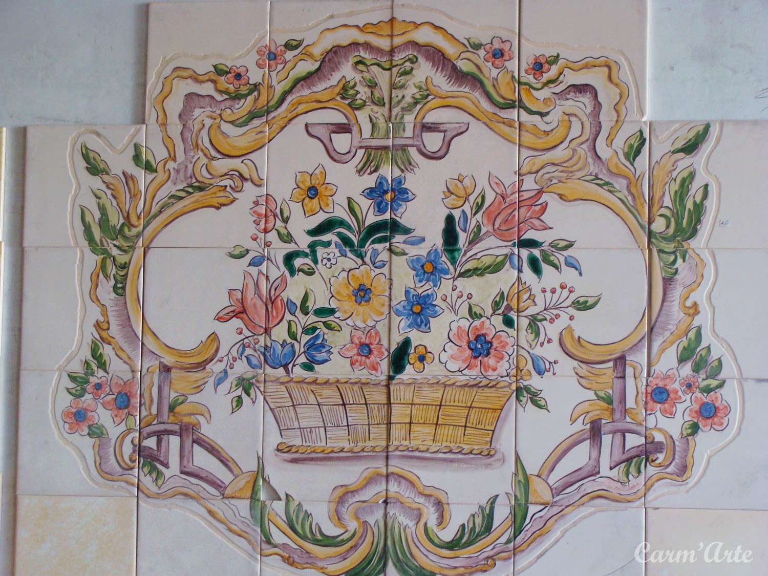 Carm'Arte: Painéis de azulejos florais