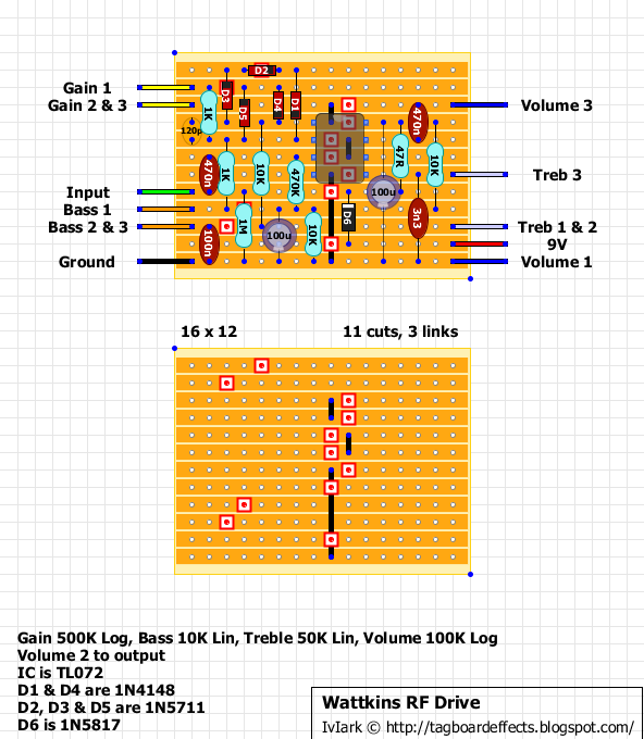 Guitar FX Layouts: Wattkins RF Drive