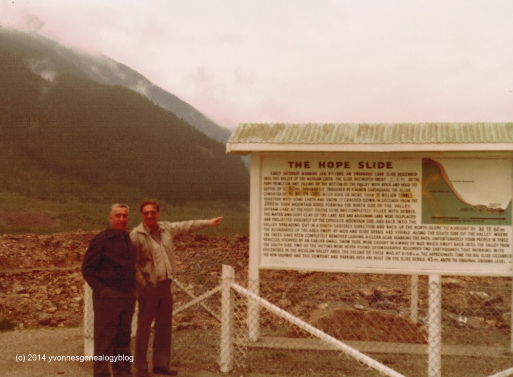 Yvonne's Genealogy Blog: Those Places Thursday: The Hope Slide, 49 ...