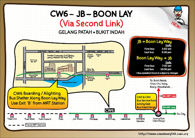 Flyers Advertising: CW6 Bus Boon Lay to Bukit Indah via Tuas 2nd Link