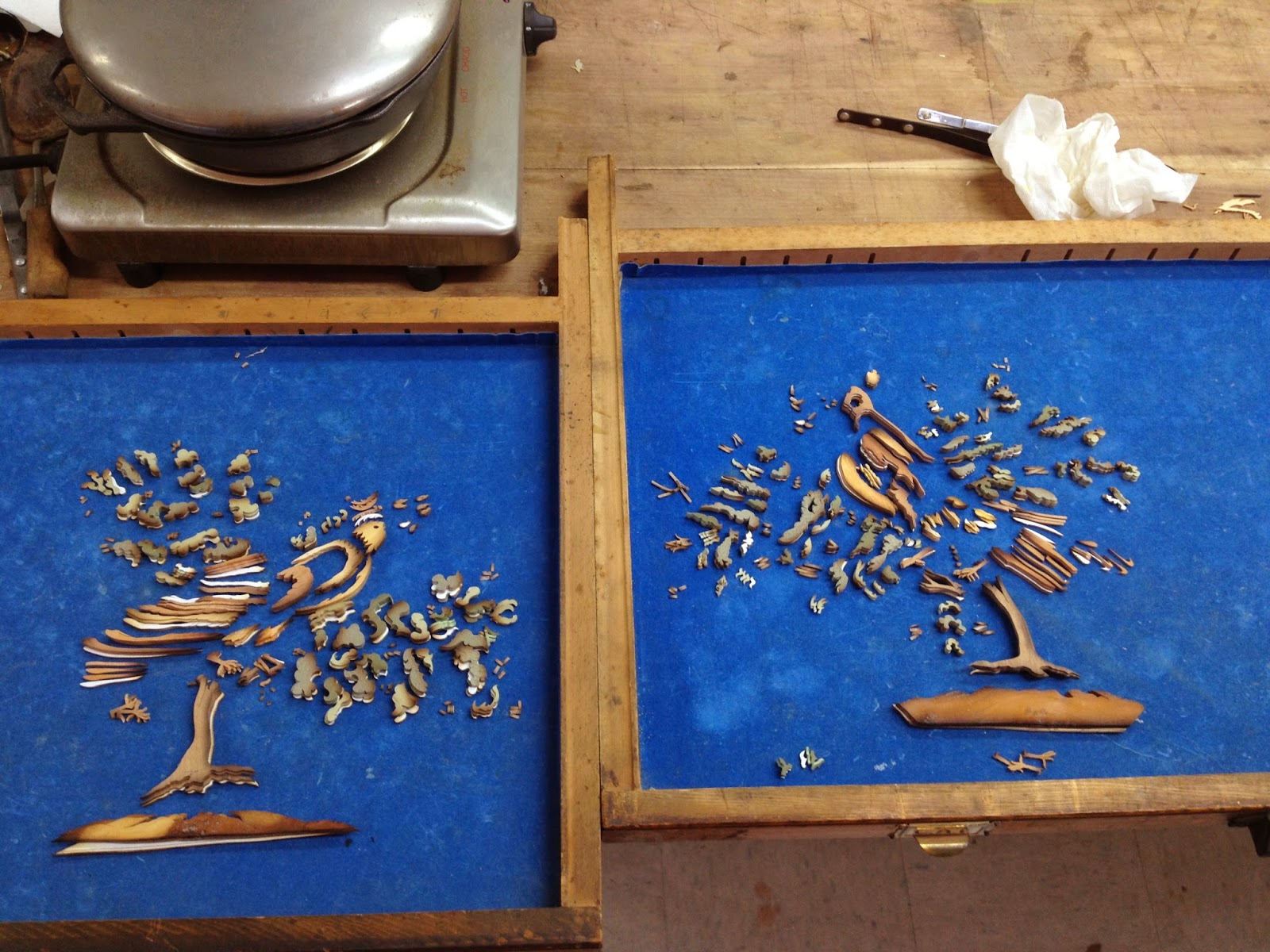 Patrice Lejeune: Treasure Box #2 - Marquetry hot sand shading