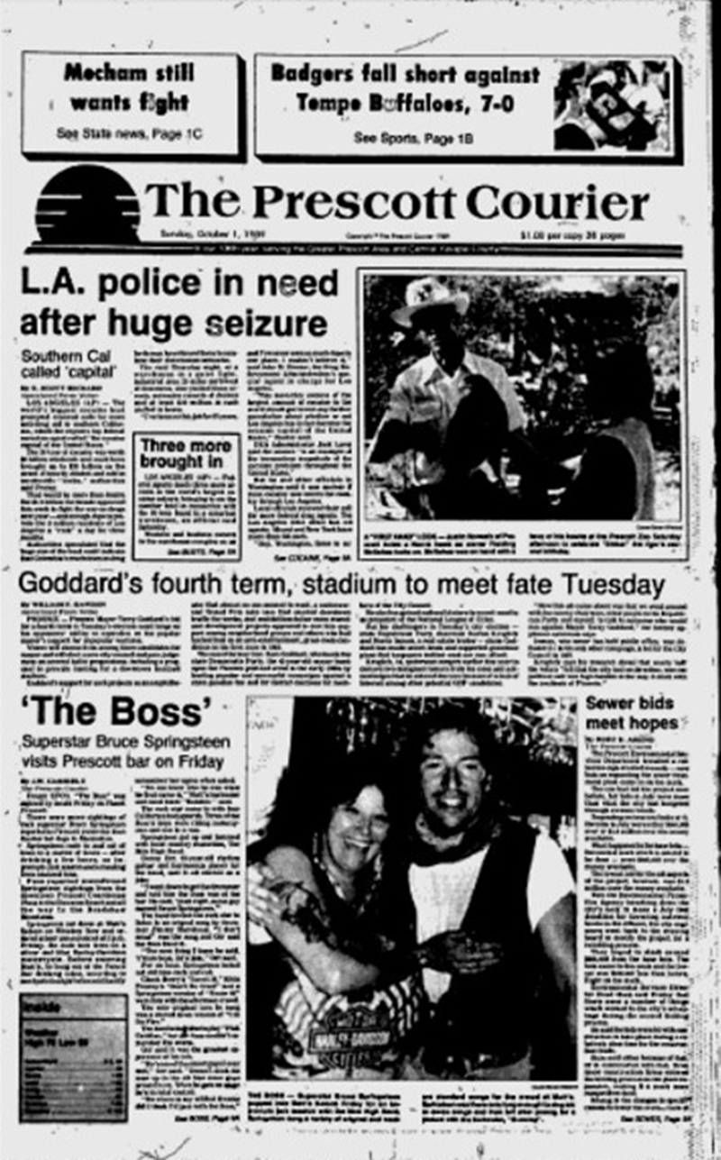 Rock & Roll Newspaper Press History: Bruce Springsteen - The Prescott ...