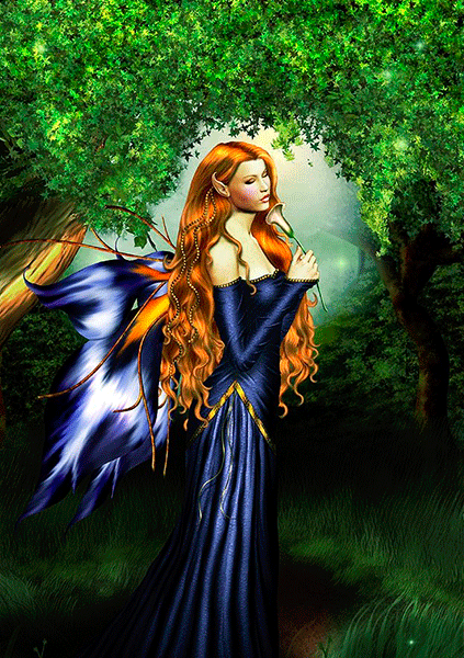 Imágenes Mágicas: HADA AZUL DEL BOSQUE