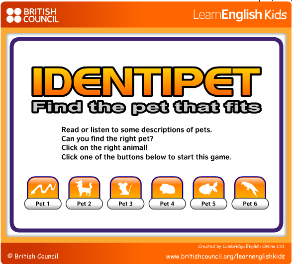 WELCOME TO MR. DAVID'S BLOG: PET VOCABULARY GAMES