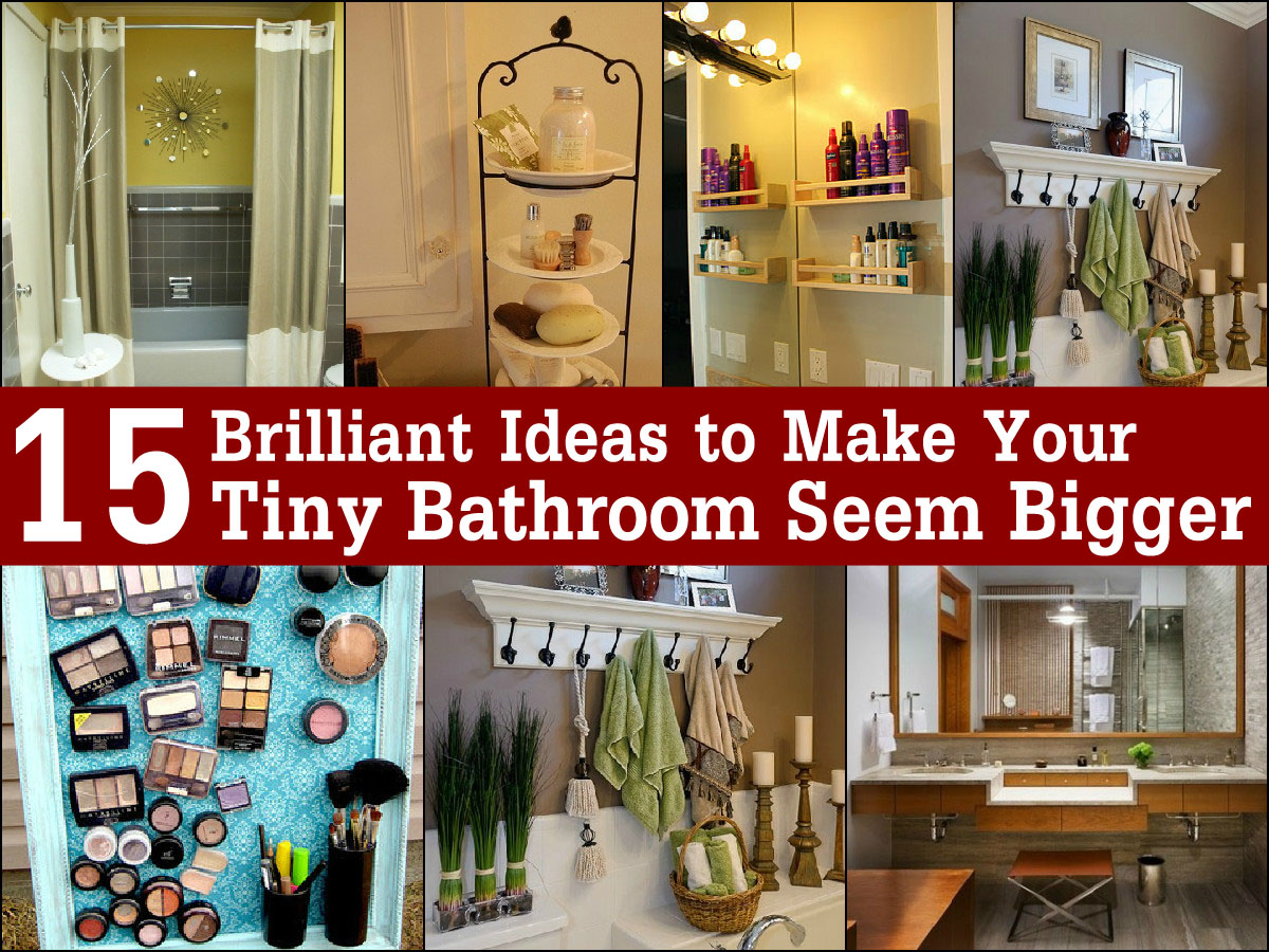 15 Brilliant Ideas to Make Your Tiny Bathroom Seem Bigger - Handy DIY