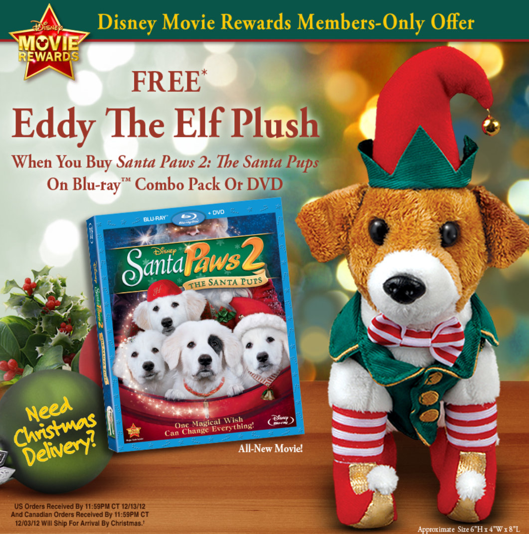Barbara's Beat: Free Eddy The Elf Plush when you buy Santa Paws 2: The ...
