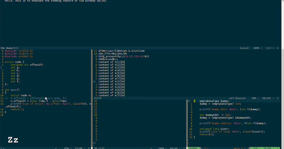 Zooming Vim Window Splits like a Pro