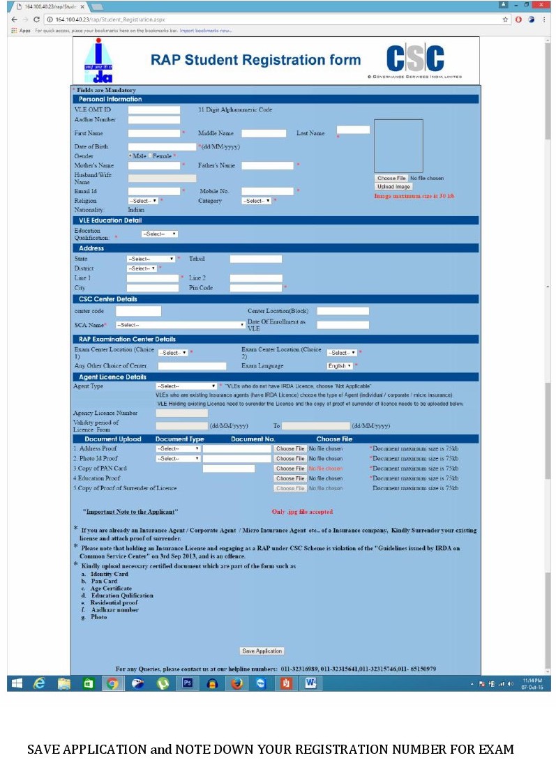 HOW TO RAO REGISTRATION - VILLAGE GP DATA OPERATORS