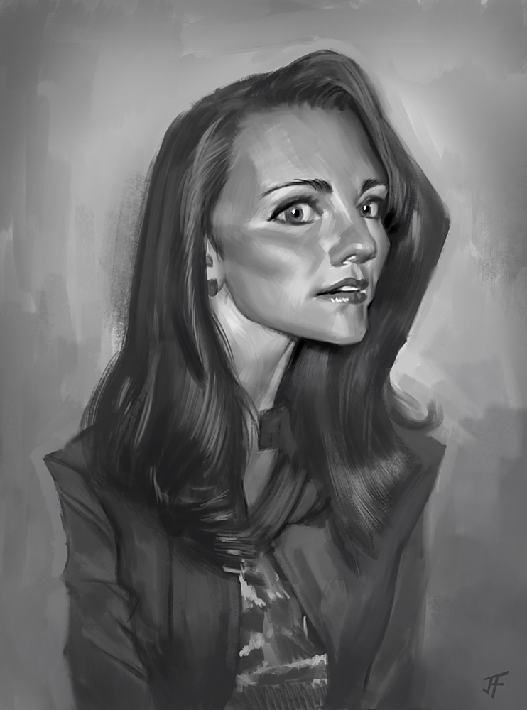 Jeremy Fenske Art: youtuuuuuubes and Kate Middleton Sketch
