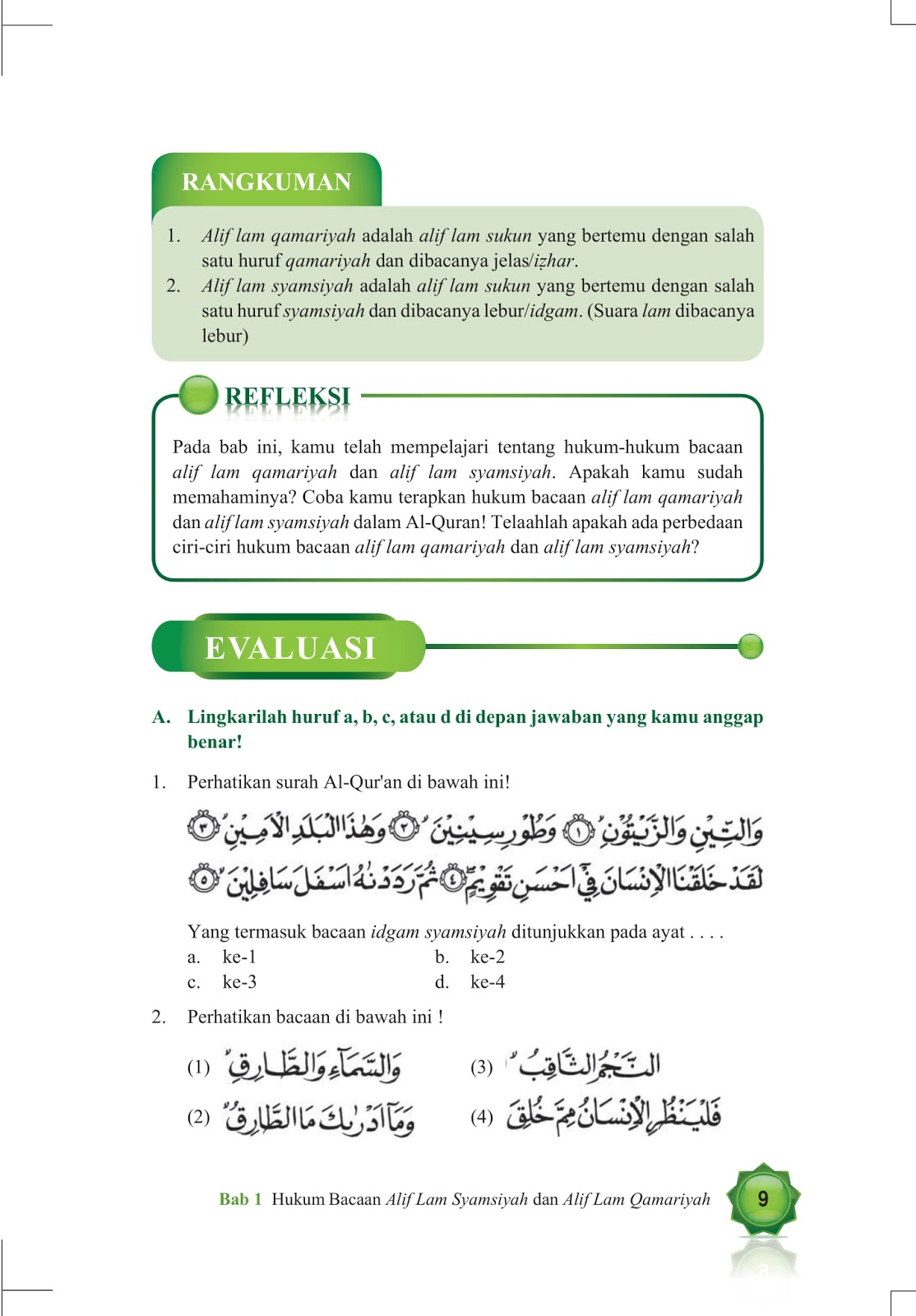 Pendidikan Agama Islam: HUKUM BACAAN ALIF LAM SAMSIYAH DAN ALIF LAM ...