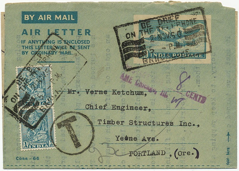 Aerogrammes & Airletters - Philatelic Archeology: India: Short-Paid Air ...