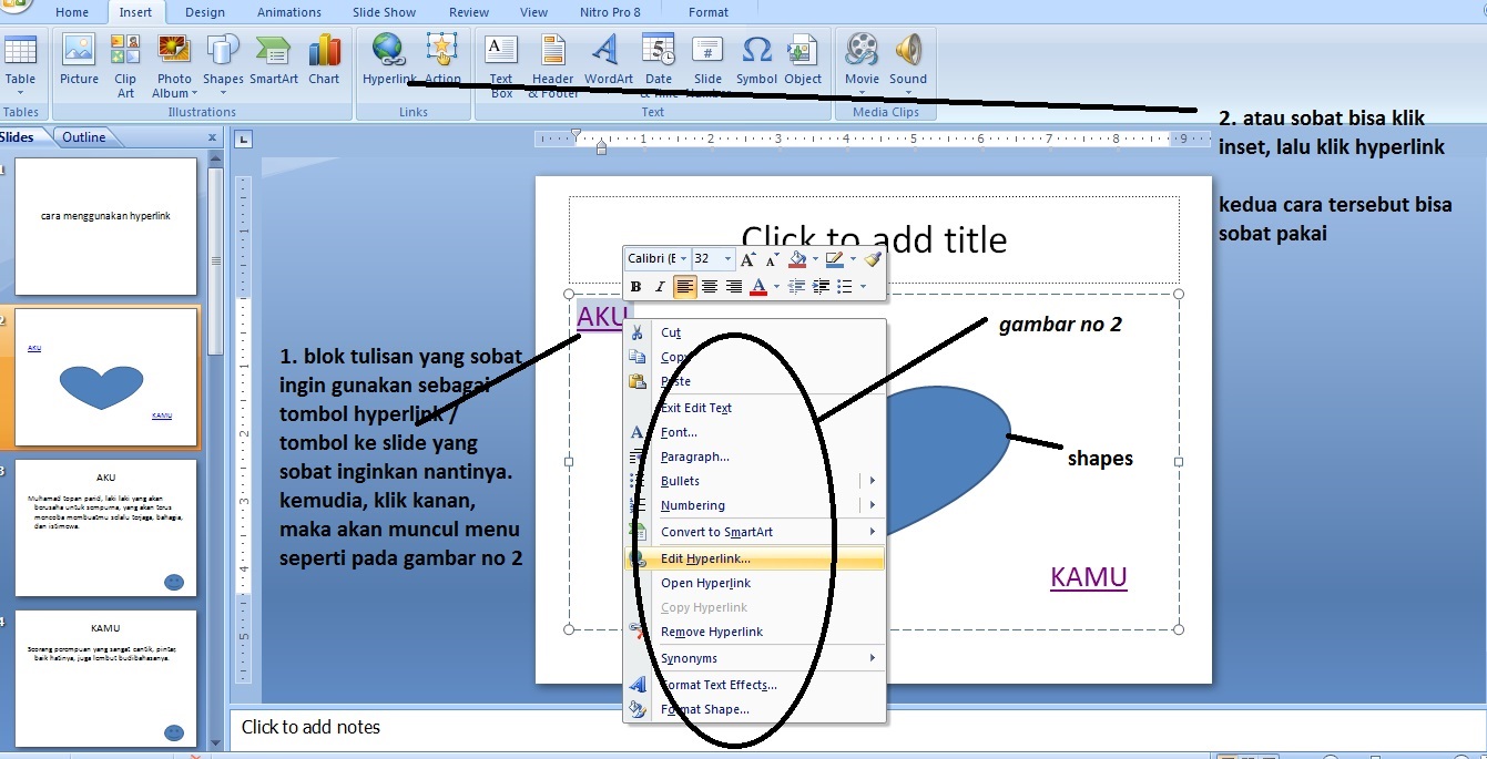 Berbagi Ilmu Seputar Komputer: Cara Menggunakan Hyperlink Pada ...