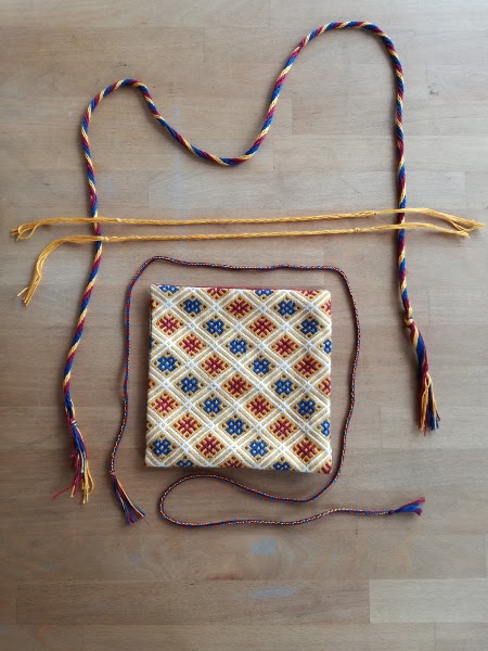 German Brick Stitch embroidered 14th Century bag