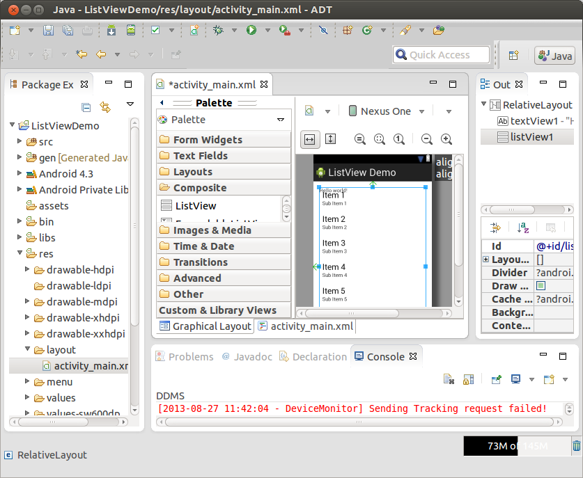 Android Development How To Add Listview In Android Activity