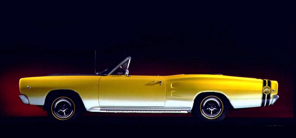 Just A Car Guy: convertible Super Bee with yellow stripe tires, the ...