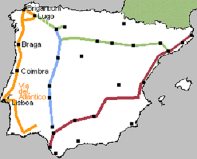 Almacén de clásicas: MAPAS DE LAS CALZADAS ROMANAS