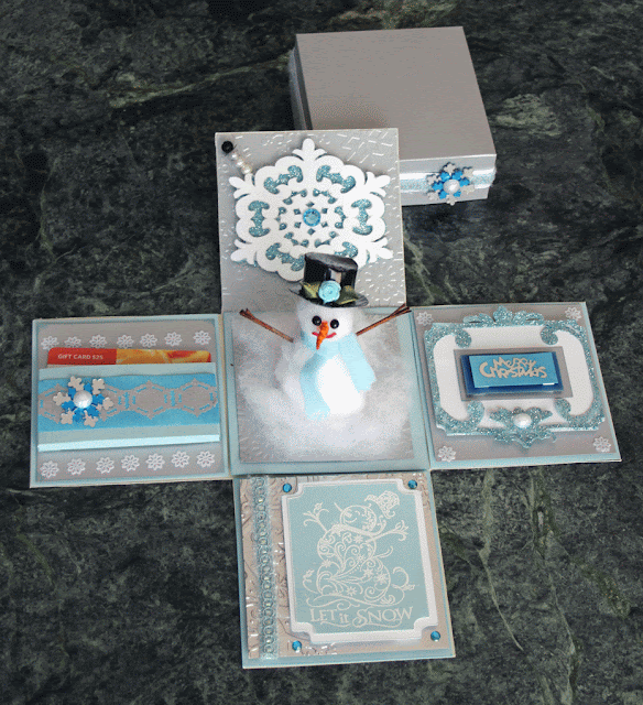Croatian Crafter: Snowman Explosion Box - Gift Card Holder