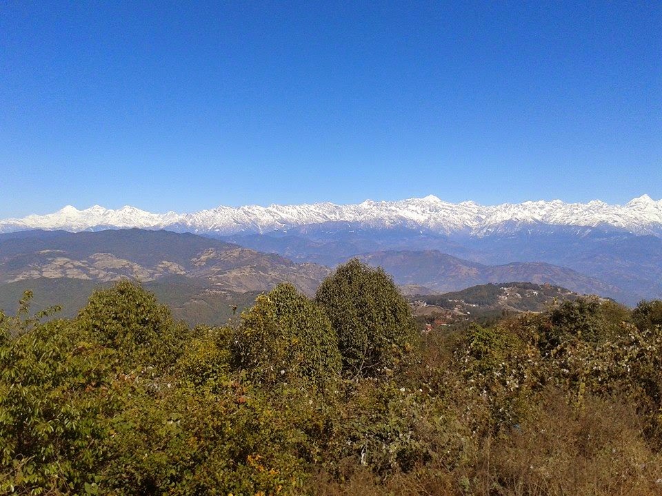 Splendid views of the himalayas from 360 Nagarkot view tower