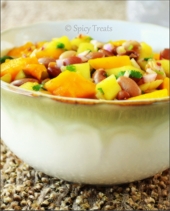 Spicy Treats: Mixed Beans Mango Salad / 15 Beans Mango Salad