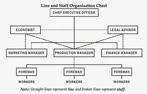 DIFFERENCES BETWEEN LINE AND STAFF ORGANIZATION