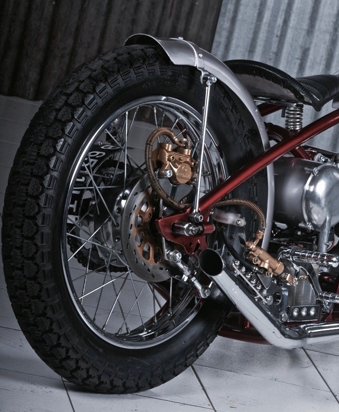 Hardtail Vespa Chopper - Inazuma café racer