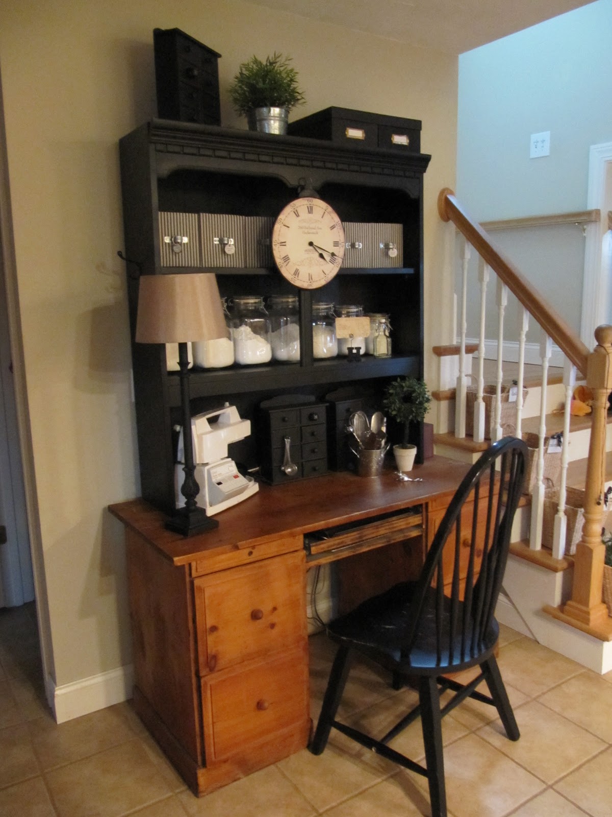Sew Many Ways...: Baking Center From An Old Desk...