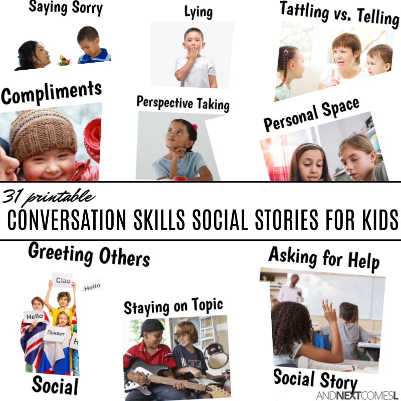 Conversation Skills Social Story Bundle | And Next Comes L - Hyperlexia ...