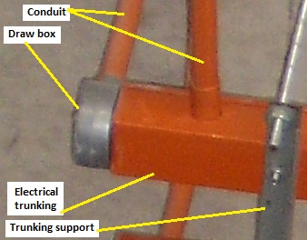 Electrical Installation Wiring Pictures: Conduit to trunking connections