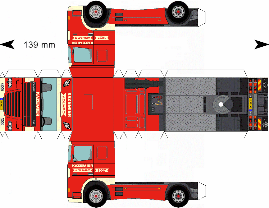 SP. Papel Modelismo: Paper Truck DAF XF Kazemier Transport