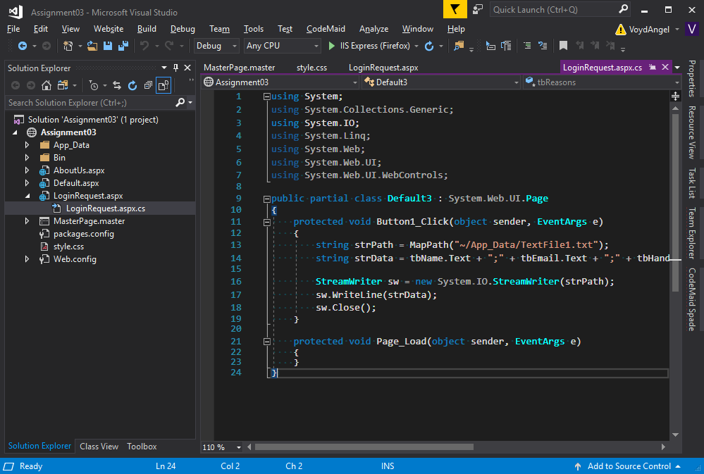 #using faulty_conclusions;: Creating an ASP webpage using a Master and ...
