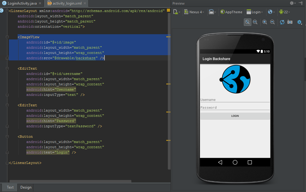 [ANDROID] MEMBUAT TAMPILAN LOGIN DENGAN ANDROID STUDIO - BACKSHARE
