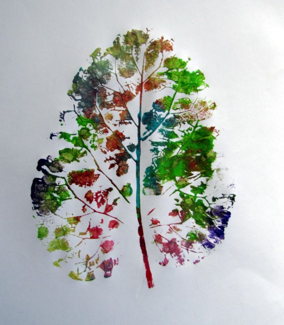 Painted Leaf Prints | Munchkins and Mayhem