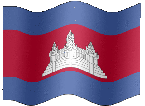 Animasi bendera kamboja gambar Cambodia Flag GIF