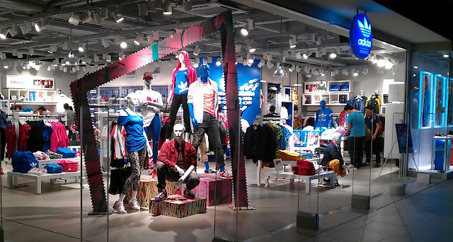 Adidas window display, Bangkok