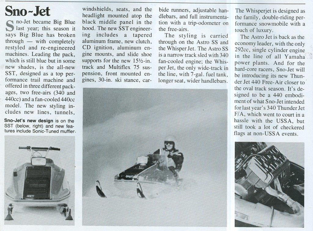 CLASSIC SNOWMOBILES OF THE PAST: 1975 SNO-JET SNOWMOBILES
