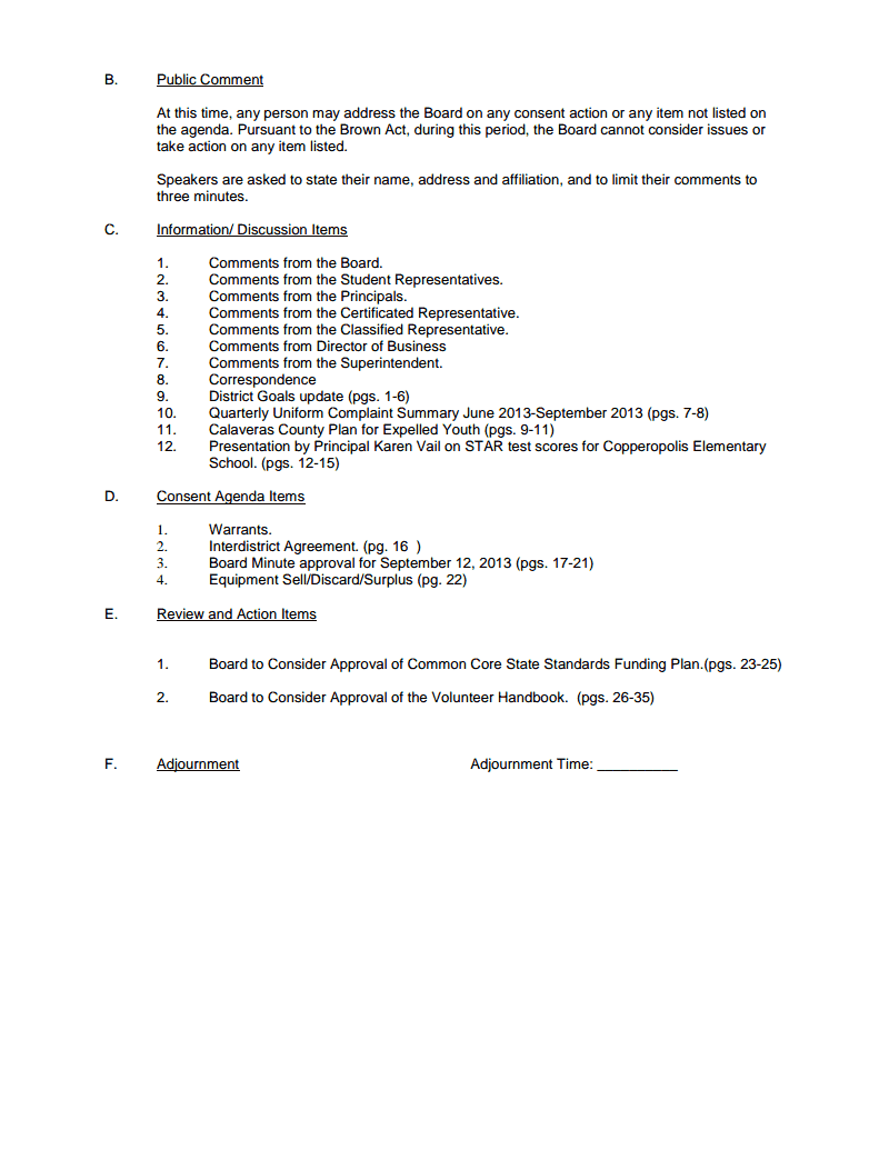 Copper Gazette: MTUESD 10-10-13 School Board meeting agenda