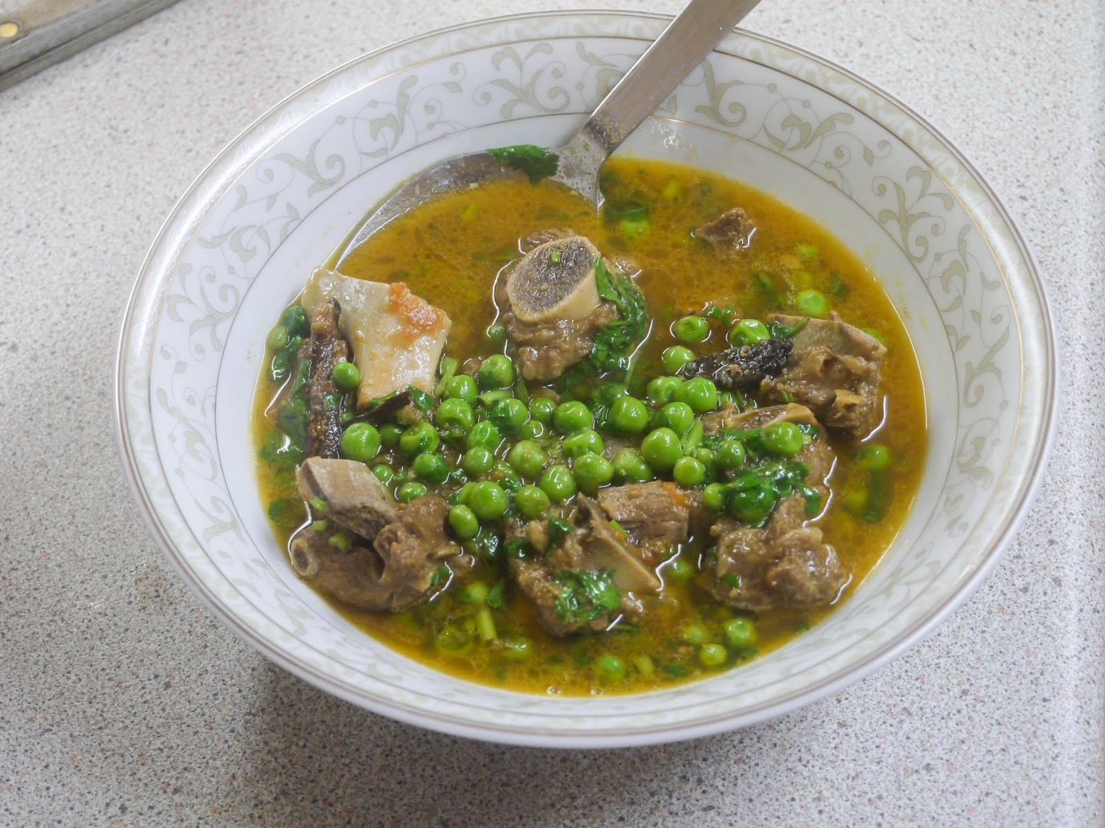 This Muslim Girl Bakes: Lamb Shorba with Peas.