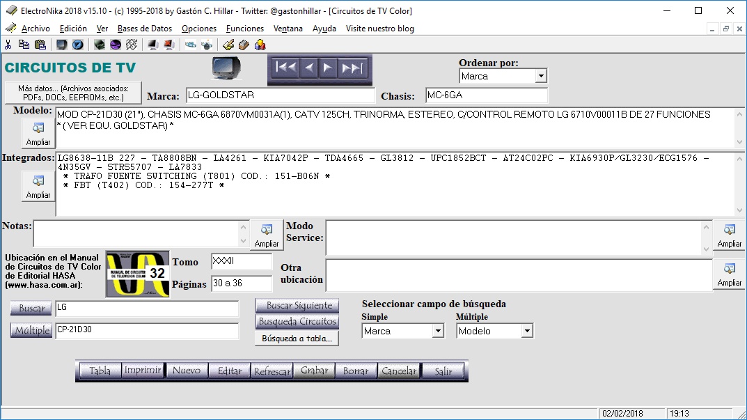 ElectroNika: El software para el técnico reparador: LG CP-21D30, chasis MC-6GA, No actúa el ...