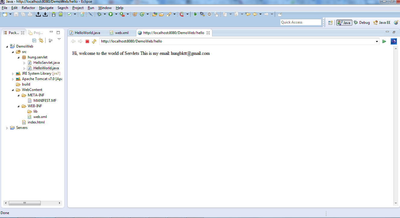 NguyenHung: Initialization parmeter in servlet