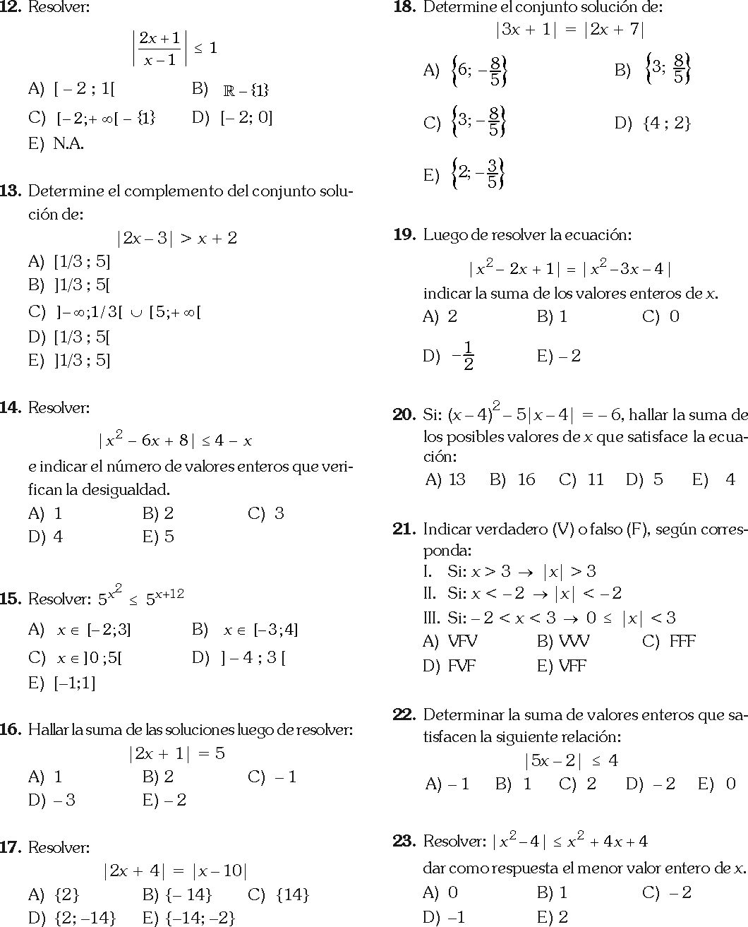 VALOR ABSOLUTO EJERCICIOS RESUELTOS PDF