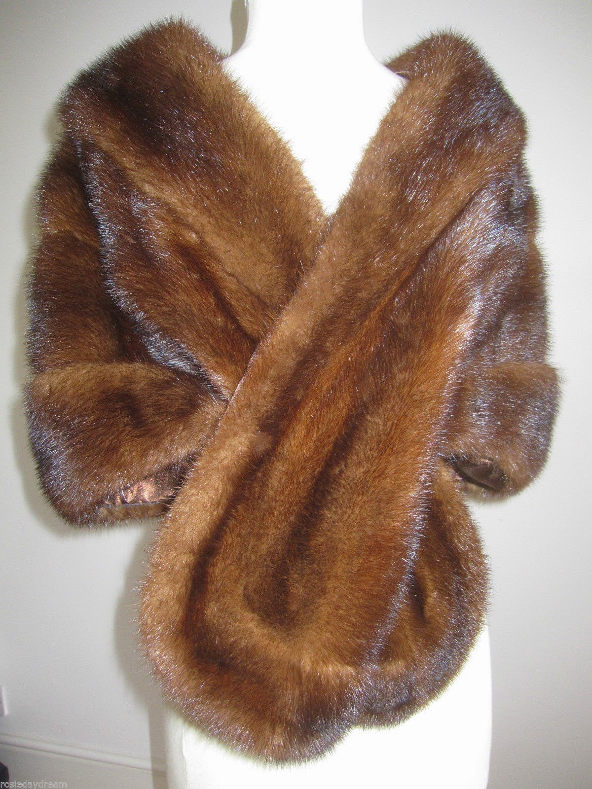 Rosie Daydream: Vintage Rich Dark Brown Mink Stole