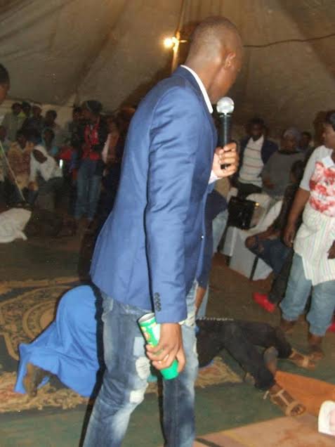 Photos: South African Prophet, Lethebo Rabalago uses insecticide to ...