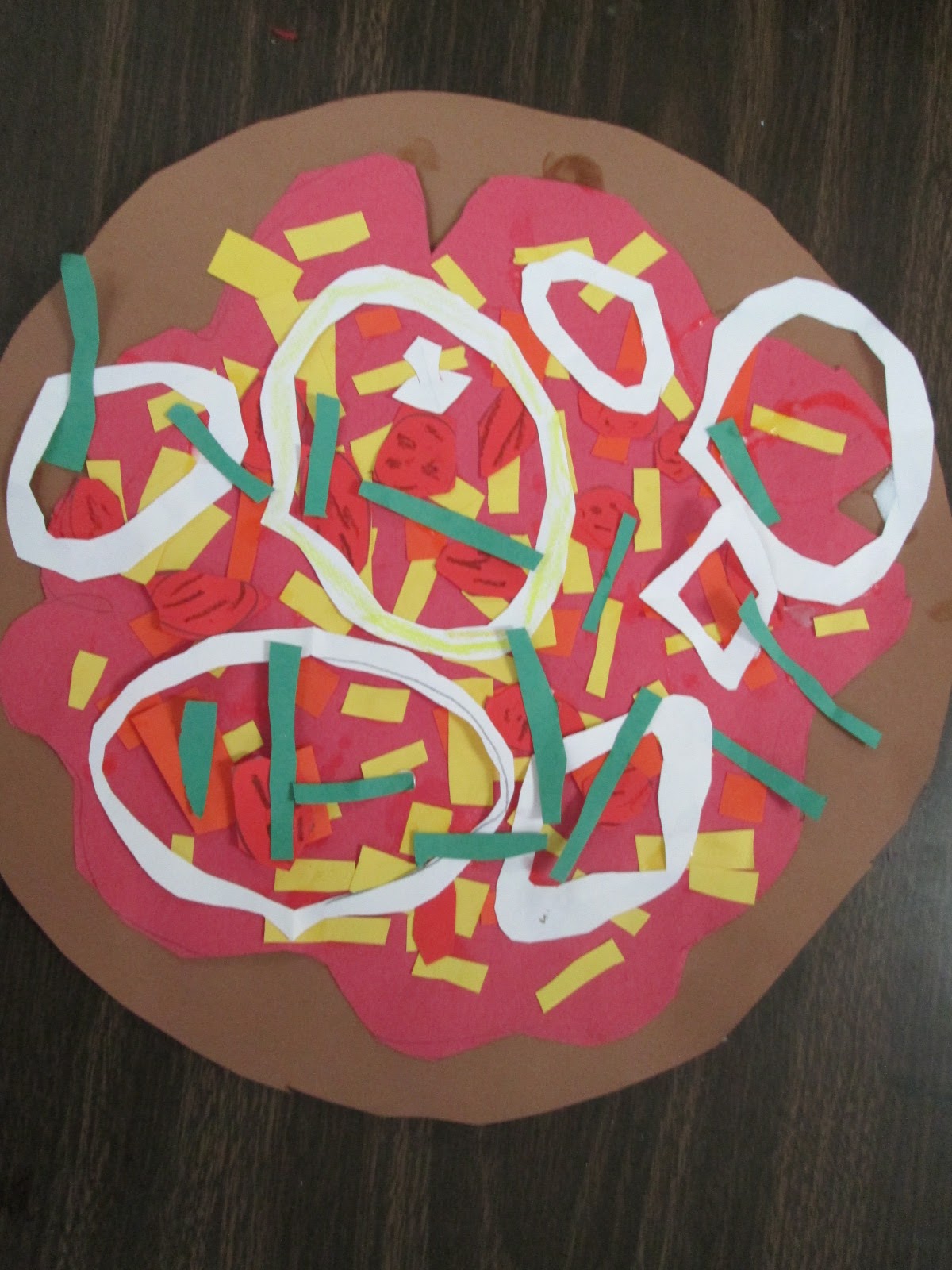 Art With A Smile: First Grade Pizza Collages at St. A