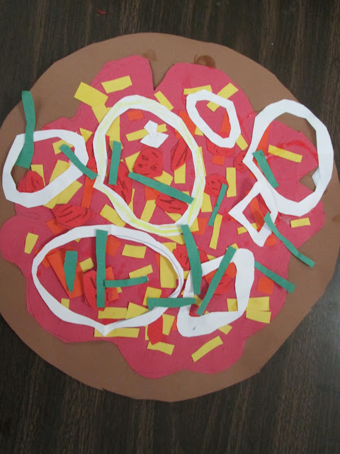 Art With A Smile: First Grade Pizza Collages at St. A