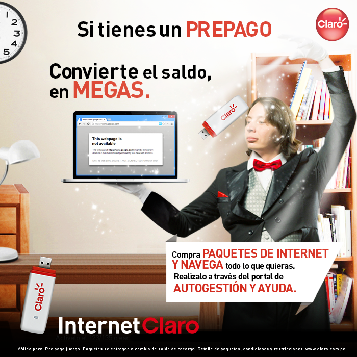 CLARO QUE TIENES MAS: Internet en tu prepago