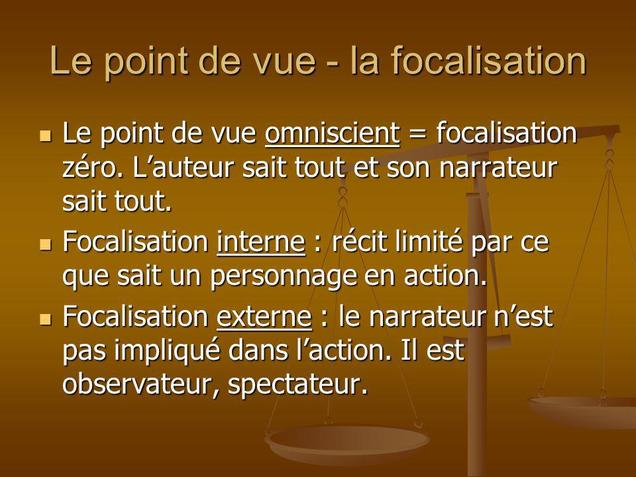 La focalisation (ou point de vue) 2eme BAC - موقع الدروس الفروض والاختبارات