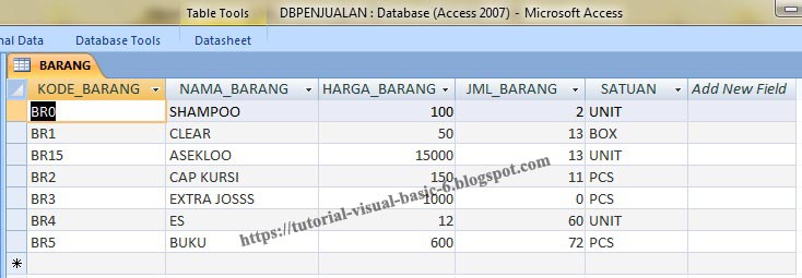 Menampilkan Data Acces Ke Datagrid Vb6 Tutorial Aplikasi Vb6 Sugiarto