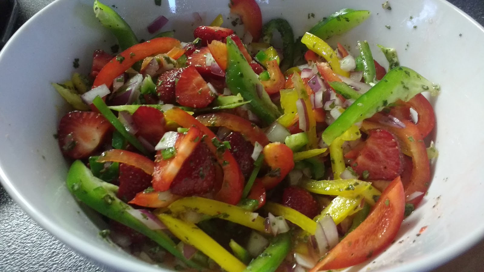 Mennonite Girls Can Cook: Strawberry and Peppers Salad / Salsa